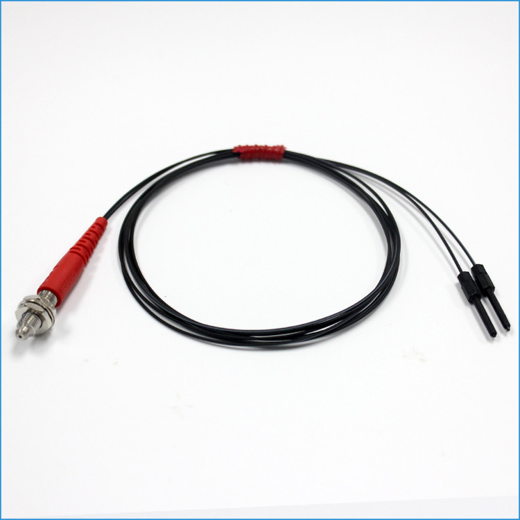M6 Sensor Serat Optik Plastik Reflektif R10 35-45mm Serat Optik ...
